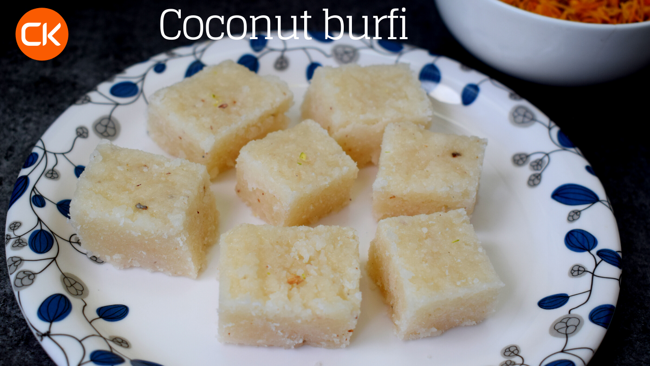 Coconut Burfi |Nariyal Barfi |How to make Thengai Burfi — Crunchy Kitchen